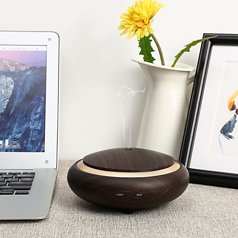 150 ml Ultrasonic Aroma Diffuser Woodgrain + Remote Control (Optional ...